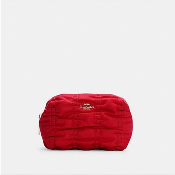 Coach | Bags | Coach Small Boxy Cosmetic Case With Rouching | Poshmark
